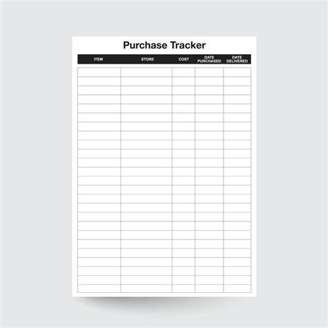 Purchase Order Log Template Excel