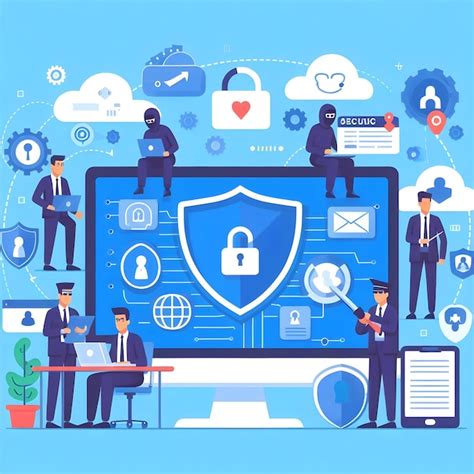 Cybersecurity Illustrations Vector Graphics Design Premium Ai Generated Vector