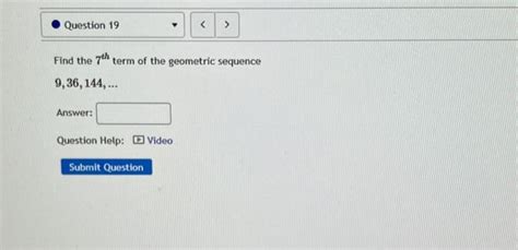 solved find the 7th term of the geometric sequence