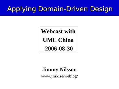 ppt applying domain driven design dokumen tips