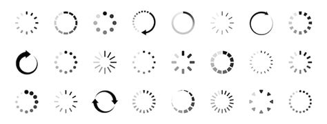 Premium Vector Loading Icon Set Load Circle Icons