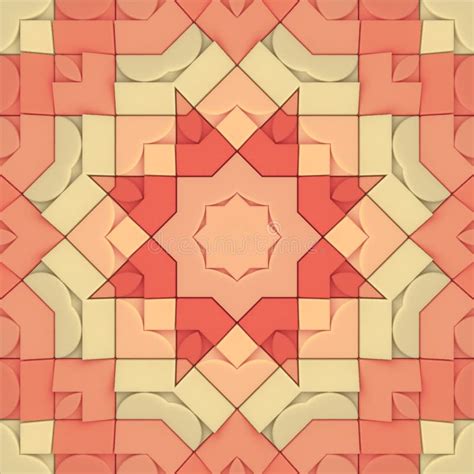 Symmetrical Geometric Pattern Composed Of Interlocking Shapes Resembling A Star 3d Rendering