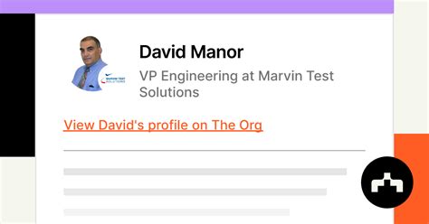 David Manor Vp Engineering At Marvin Test Solutions The Org