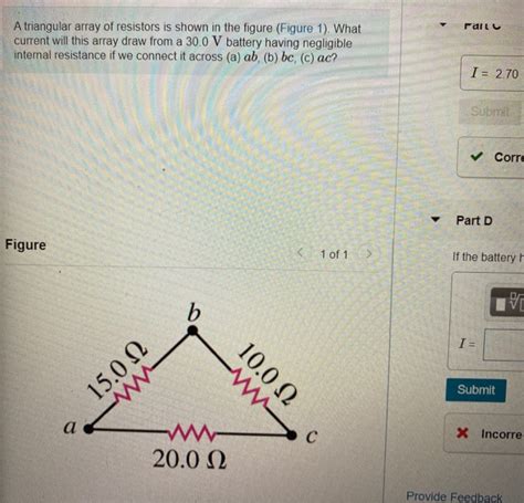 solved part a triangular array of resistors is shown in the