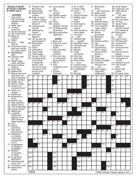 Free Printable Sunday Crossword Puzzles Pdf Printable Crossword Template