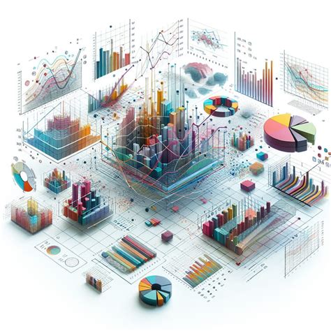 colorful graphs stunning 3d charts for data analysis ai art