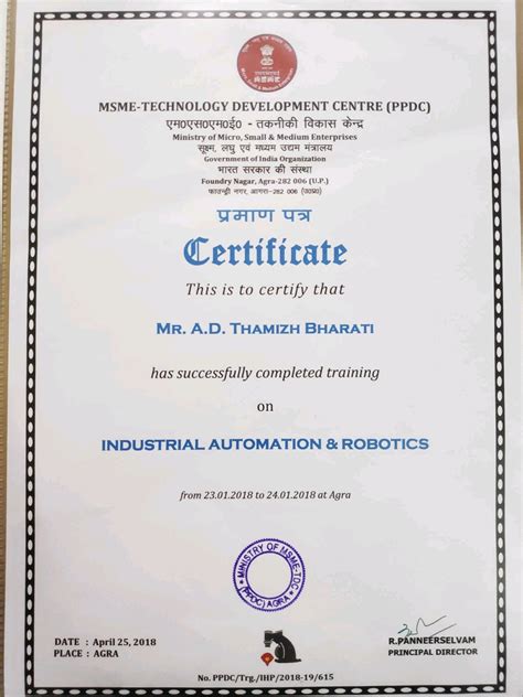 Thamizh Bharathi On Linkedin Automationpro Roboticscertified