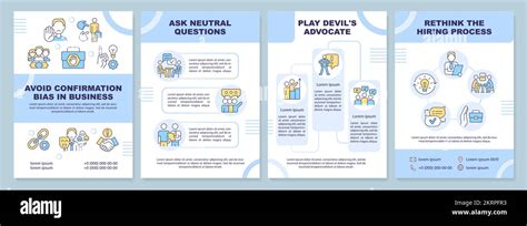 Avoiding Confirmation Bias In Business Blue Brochure Template Stock Vector Image Art Alamy