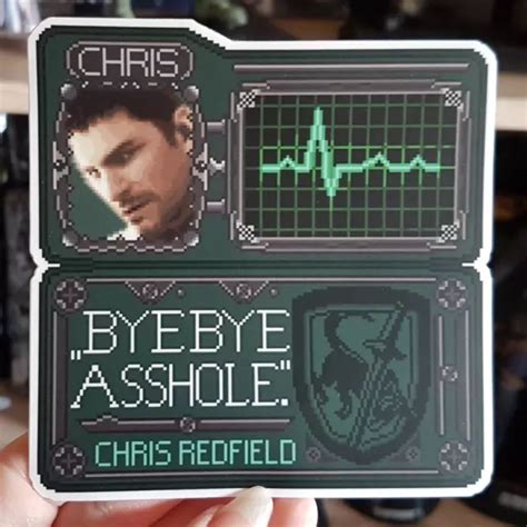 Resident Evil Sticker Chris Redfield Sticker Capcom Pixel Art Funny
