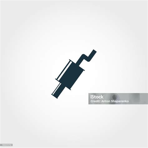 머플러 아이콘입니다 자동차 부품 컬렉션에서 프리미엄 품질 요소 그림입니다 머플러 흑백 아이콘입니다 웹 디자인 애플 리 케이 션 및 인쇄에 대 한 완벽 한입니다 가솔린에 대한