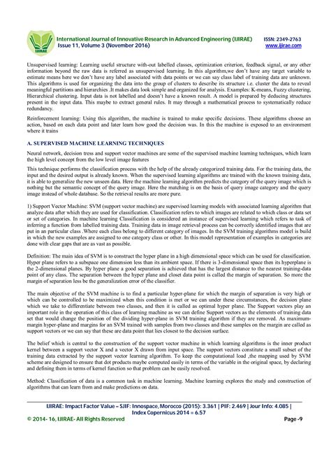 A Survey On Machine Learning Algorithms Pdf