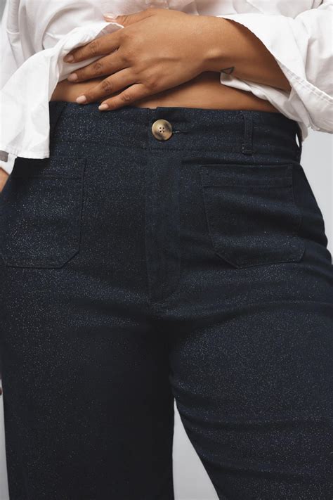 Maeve의 Colette 하이라이즈 크롭 와이드 레그 진 스파클 에디션 앤트로폴로지 한국 공식 스토어 유니크한 여성