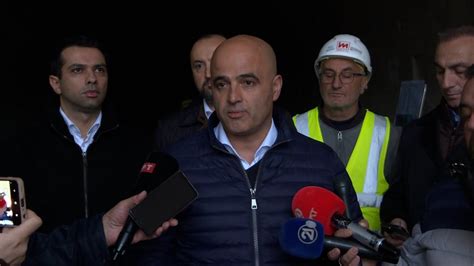 Одговор на новинарски прашања после увид на градежни работи на тунелот Кичево Охрид Youtube