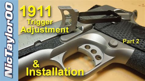1911 Pistol Trigger Adjustment For Overtravel And Pretravel Part 2 Youtube