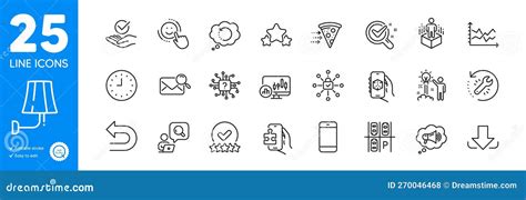 Outline Icons Set Recovery Tool 3d App And Diagram Chart Icons For