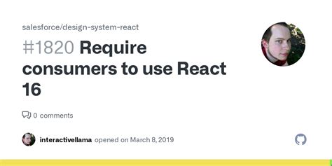 Require Consumers To Use React Issue Salesforce Design System React GitHub