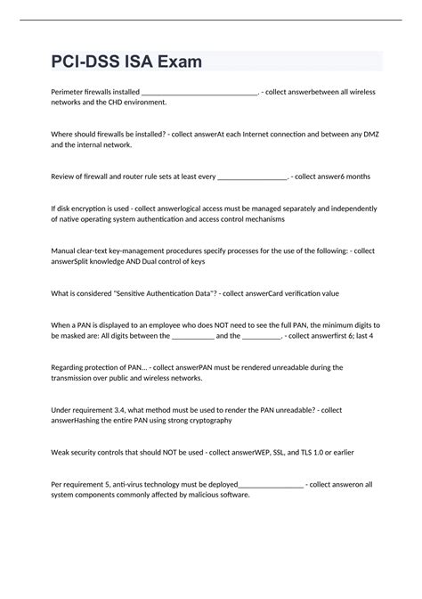 Pci Dss Isa Exam 2023 With 100 Correct Questions And Answers Pci Dss Stuvia Us
