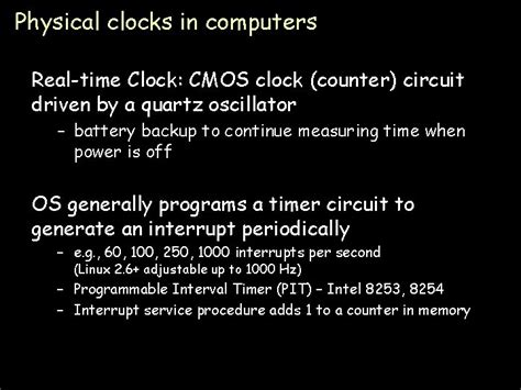 Distributed Systems Clock Synchronization Physical Clocks Paul Krzyzanowski