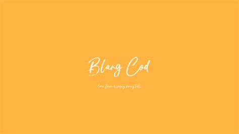 Blang Cod Font Download Free For Desktop And Webfont
