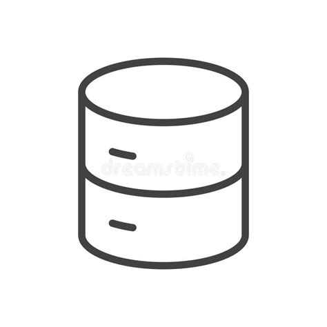 Simple Line Icon Of A Database Stack Representing Data Management Or Servers Stock Illustration