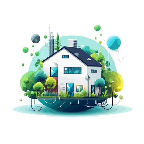 Premium Vector Smarthousevectorillustratedwhitebackground