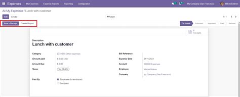 Odoo New Expenses Option Odoo Community Edition