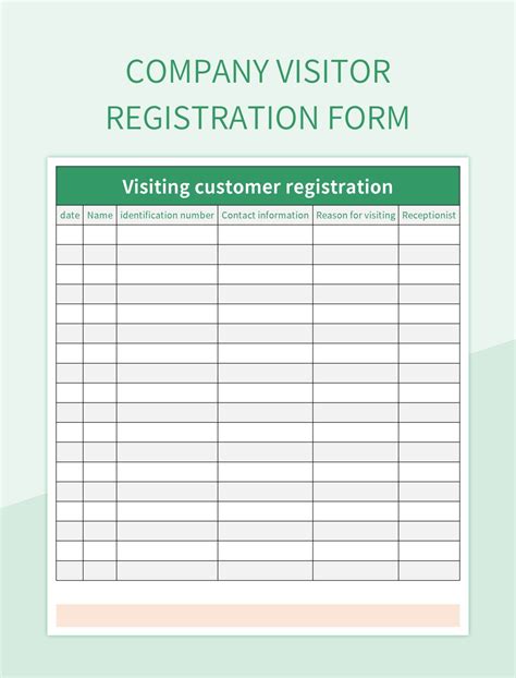 visitor form template