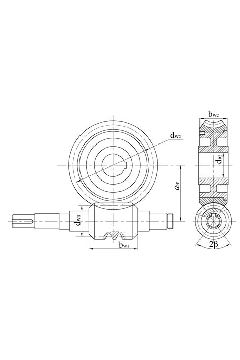 Рисунок 8 – Эскиз червячной передачи