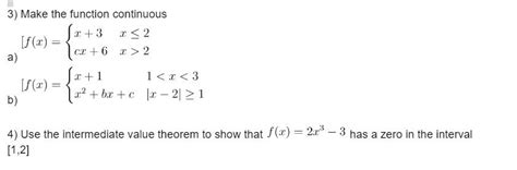 solved 3 make the function continuous a