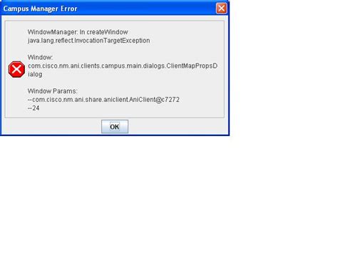 Solved Campus Manager Error Cisco Community