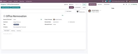 how to create and manage sub tasks in odoo 16