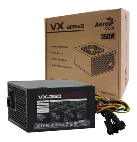 Fonte Atx 350w Reais Gamer Aerocool Vx-350 Para Computador | Frete grátis