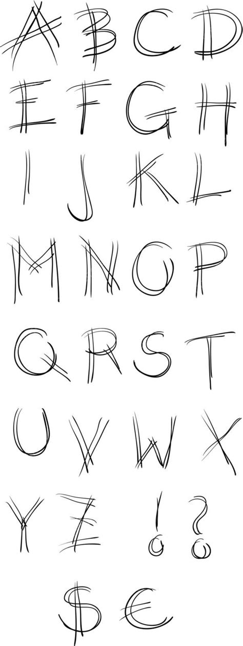 Letters Write Rough Font Vector Write Rough Font PNG And Vector With