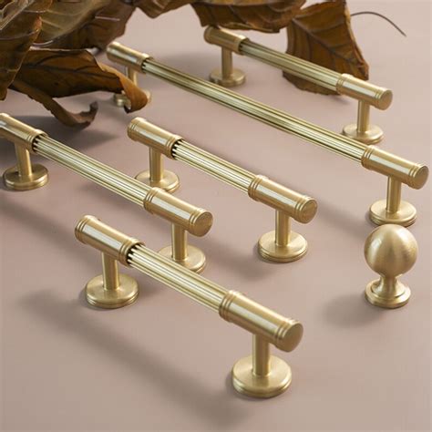 Art Deco Pull Handle Solid Brass Pull Handles For Cabinets Etsy