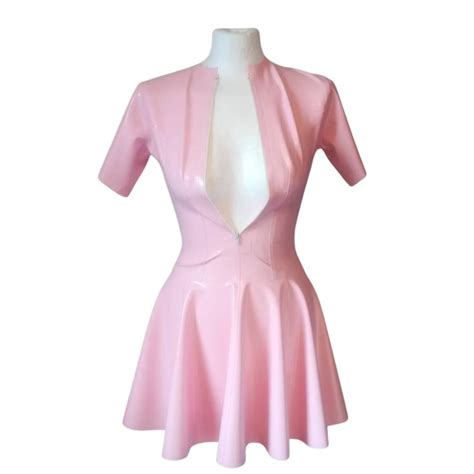 Latex Zip Front Swing Dress Fetasia Latex