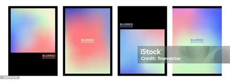 밝고 흐릿한 배경의 집합입니다 생생한 색상 그라데이션 창의적인 그래픽 디자인을 위한 홀로그램 커버 템플릿입니다 0명에 대한 스톡 벡터 아트 및 기타 이미지 Istock