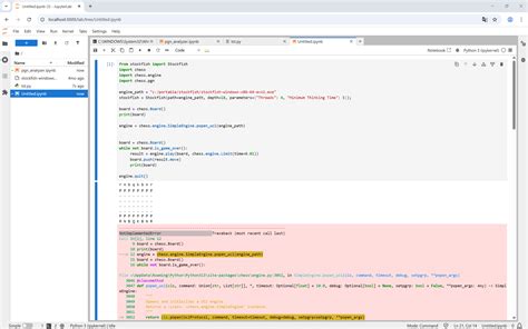 Python 3x Notimplementederror Using Chessenginesimpleenginepopenuci In Jupyter Notebook