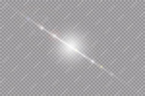 투명한 배경에서 흰색 빛나는 빛이 폭발합니다 광선으로 투명한 빛나는 태양 밝은 플래시 특수 렌즈 플레어 조명 효과 프리미엄 벡터