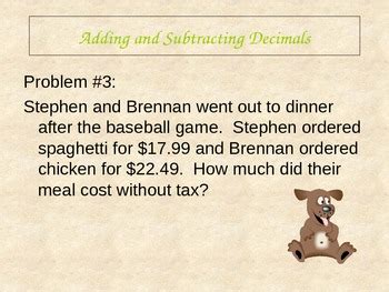 Adding And Subtracting Decimals PowerPoint Review Game By Sbillings