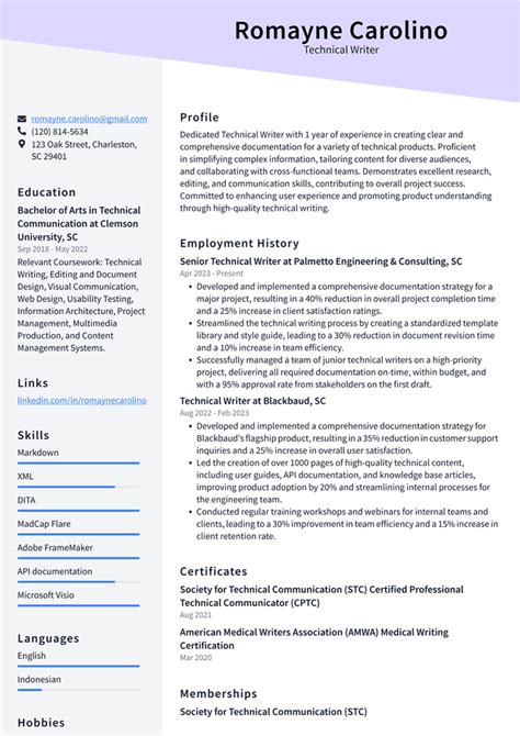 Uber Technical Writer Resume Examples Resumecat
