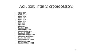 Microprocessor GENERARIONS Pptx