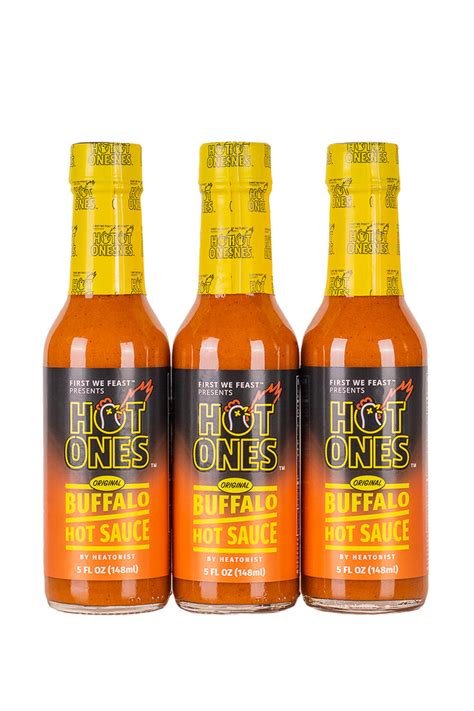 Hot Ones Hot Sauce Buffalo Sauce 3 Pack Heatonist