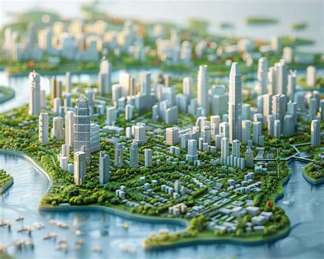 3d Model Of A Smart City Focusing On Regeneration And Innovative Urban Planning Stock