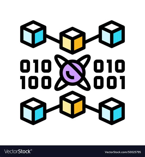 Error Correction Quantum Technology Color Icon Vector Image