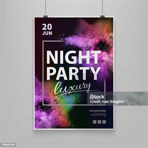 스톡 벡터 일러스트 레이 션 밤 파티 럭셔리 미래 지향적인 디자인 포스터입니다 플 래 카드 배너 전단지 프레 젠 테이 션 및 보고서에 대 한 서식 파일이 Eps10 전단지에