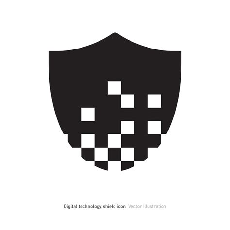 Premium Vector Digital Technology Shield Icon Design Vector Illustration