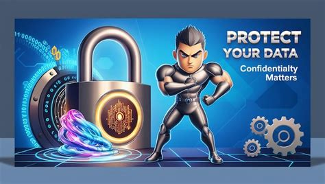 Infographic Banner With Hero Protect Data And Confidentiality Safety And Confidential Data