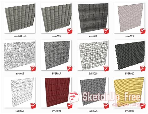1552 Wall Panel Sketchup Model By ‎luetalles Pereira‎ Free Download Sketchup Free Sketchup