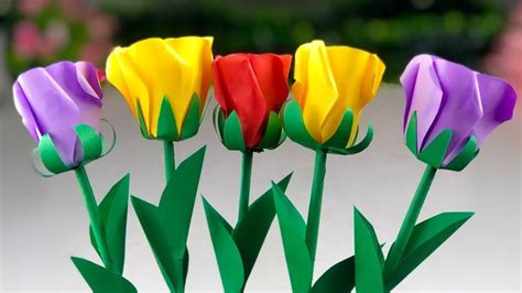 Beautiful Paper Flowers Paper Crafts For School Paper Flower Making Home Decor Paper