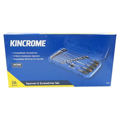 Kincrome Spanner And Screwdriver Set Metric 26 Piece The Budget Warehouse